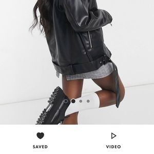 ASOS | Jackets & Coats | Over Sized Faux Leather Jacket | Poshmark